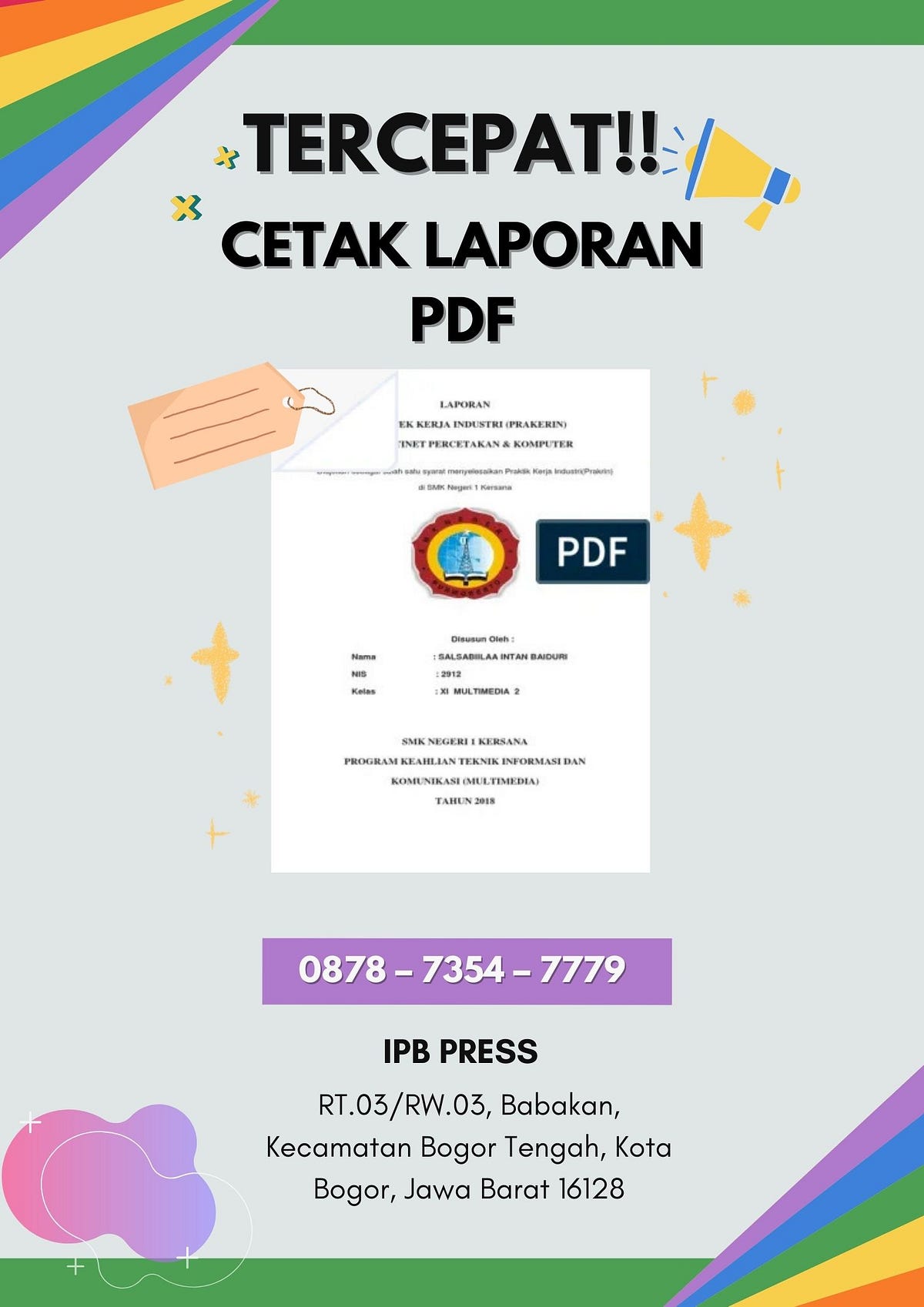 TERCEPAT!!, WA 0878–7354–7779, Cetak Laporan Pdf - Cetakbukutercepat - Medium