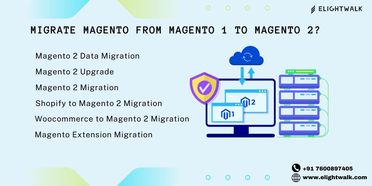 Migrate Magento From Magento 1 To Magento 2 By Elightwalk Technology