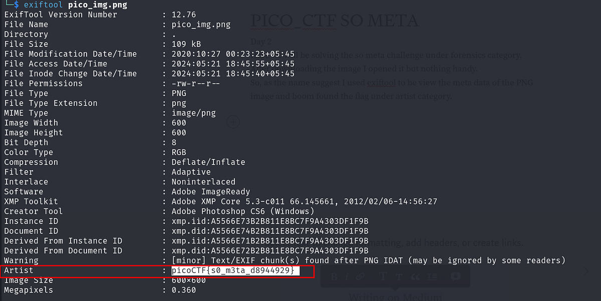PICO_CTF SO META - Prasanna - Medium
