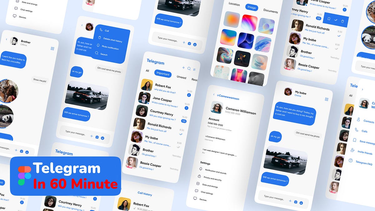 Figma: Complete Telegram App Redesign (15 Screens) | 60 Minutes | Figma ...