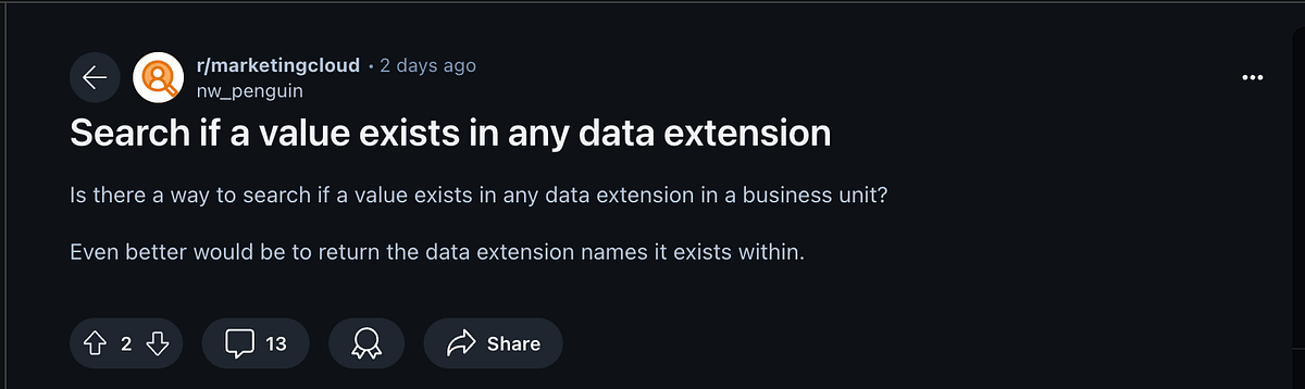 Deep Search in SFMC Data Extension | by Mathes K | Medium