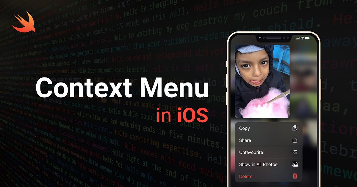 Context Menus In Ios Access To On Screen Additional By Karthikeyan T Ivymobility Techbytes