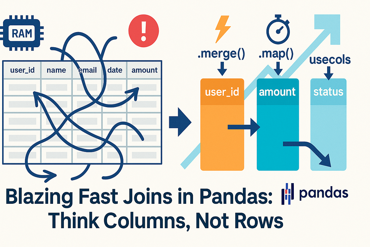 Column-Oriented Thinking in Pandas: My Secret to Blazing Fast Joins | by Bhagya Rana | Aug, 2025 ...