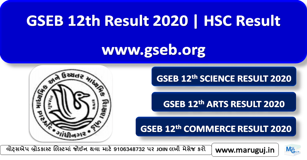 GSEB 12th Result 2020 | HSC Result @ www.gseb.org | by Arti | Medium