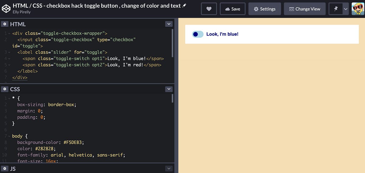 Create the perfect toggle switch with pure HTML / CSS, no JavaScript ...