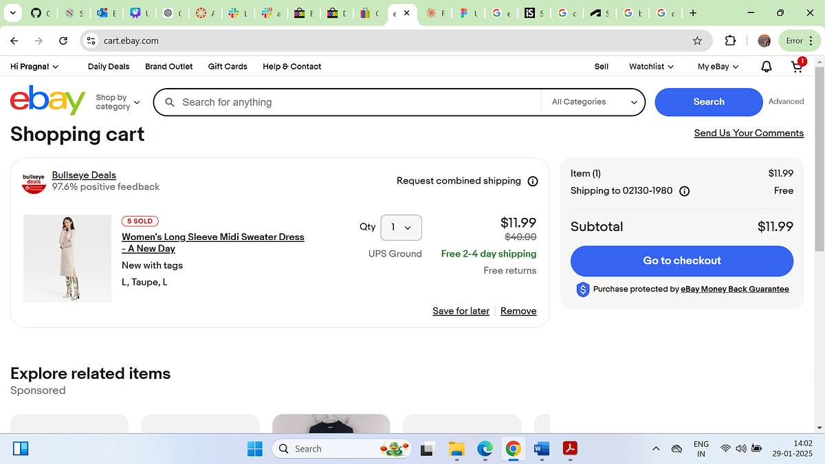 Redesigning the shopping cart experience on eBay | by Pragna Balaji Rao ...