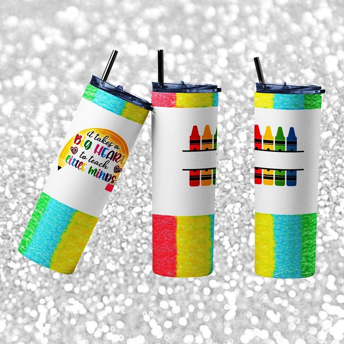 2 PNG Teacher tumbler wrap It takes a Big Heart to Teach Little Minds ...