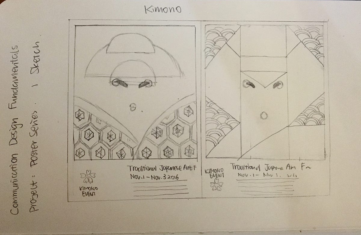 Poster Series sketches. Theme: Japanese Traditional Arts… | by Shitian ...