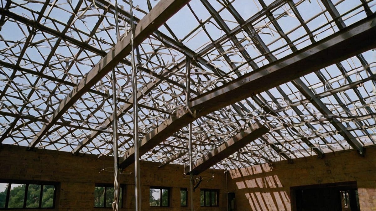 How do long-span roof structures behave? Do they act like beams or ...