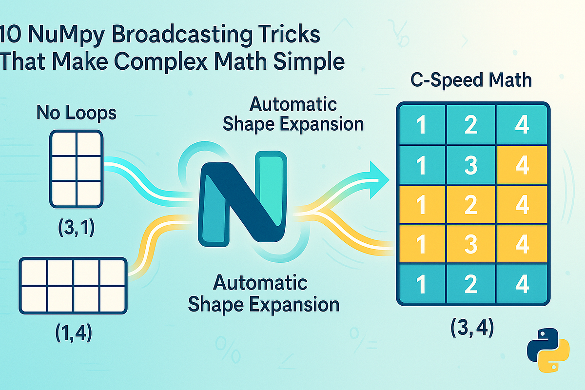 10 NumPy Broadcasting Tricks That Make Complex Math Look Simple | by Thinking Loop | Aug, 2025 ...