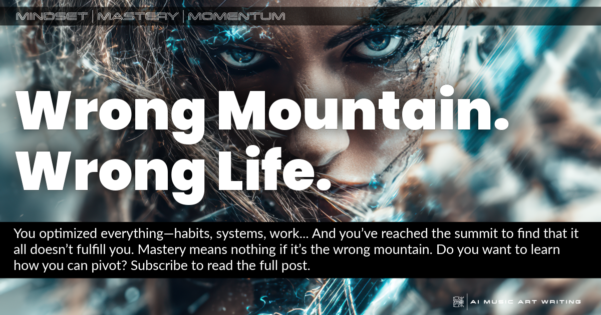 Wrong Mountain. Wrong Life.. “You will learn everything you need to ...