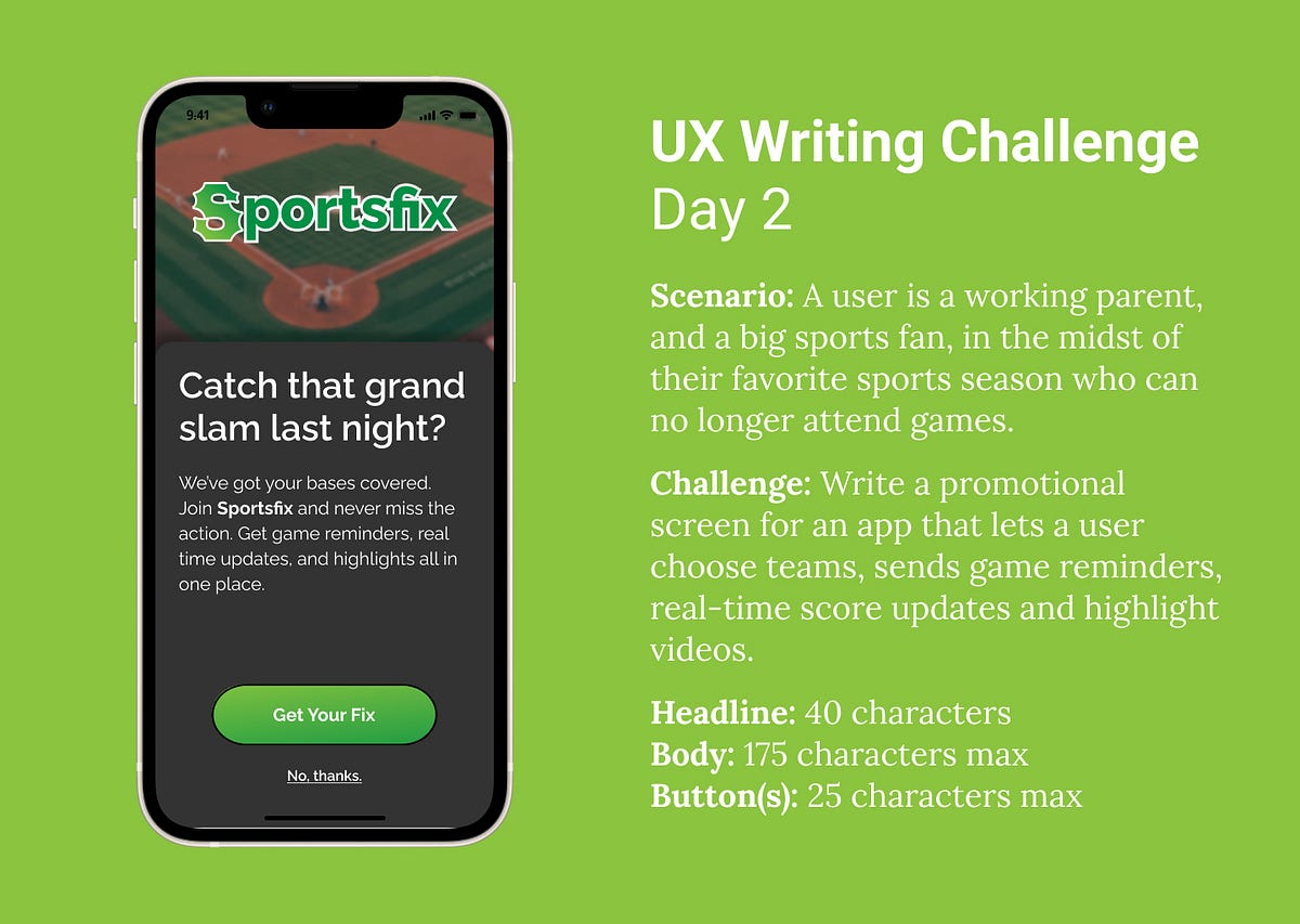 AI and UX Writing Challenge: Day 2 | by Molly (Ruthie) Rhodes | Medium