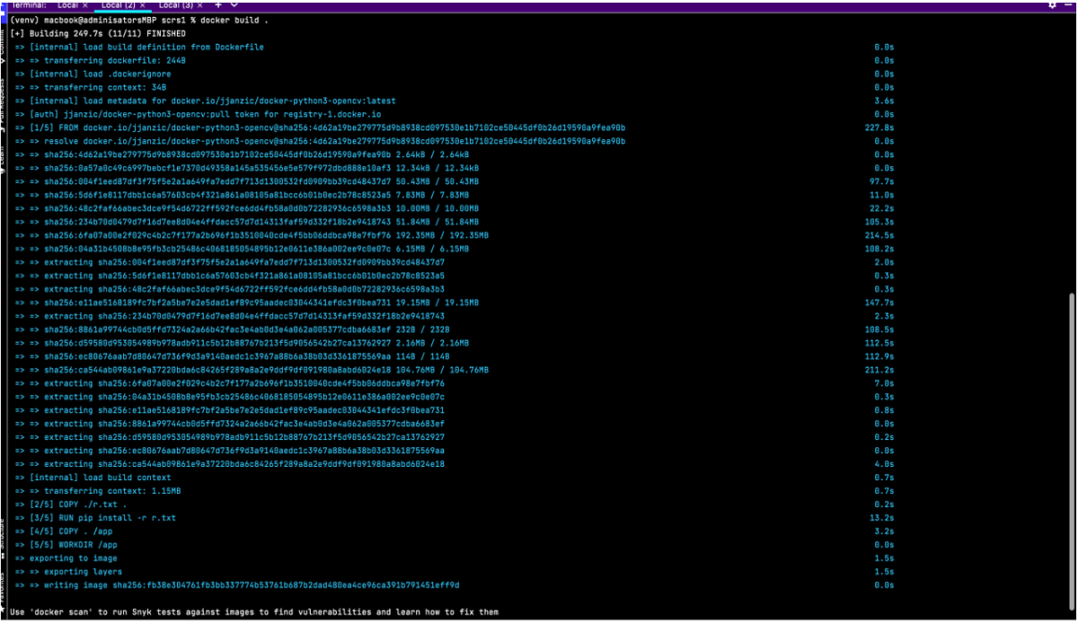 Opencv deployment using containerized environment for Python and Nodejs ...