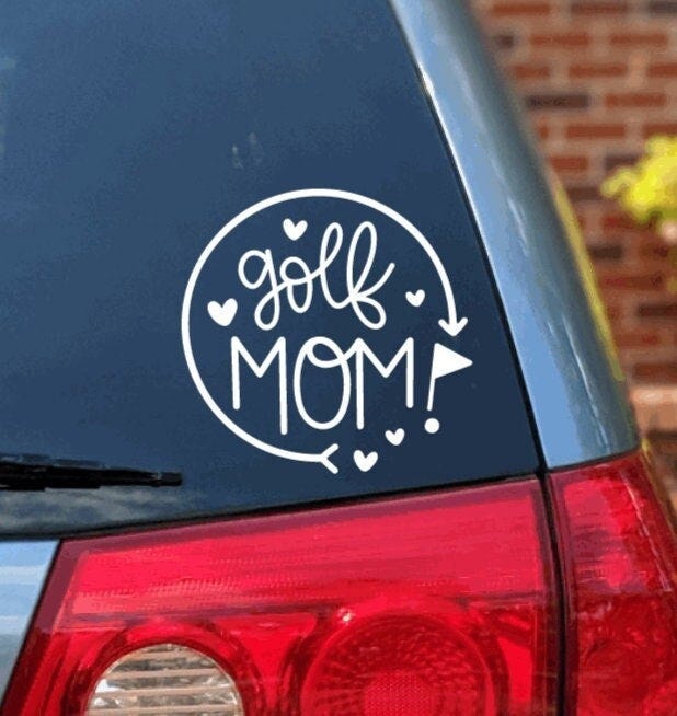 Golf Mom Car Decal, Golf Vinyl Decals, Golf Mom Stickers, Golf Life ...