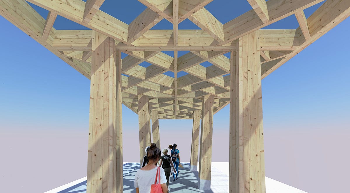 A Wooden Arcade. Covered Walkway or Bus Shelter | by Keenan Ngo ...