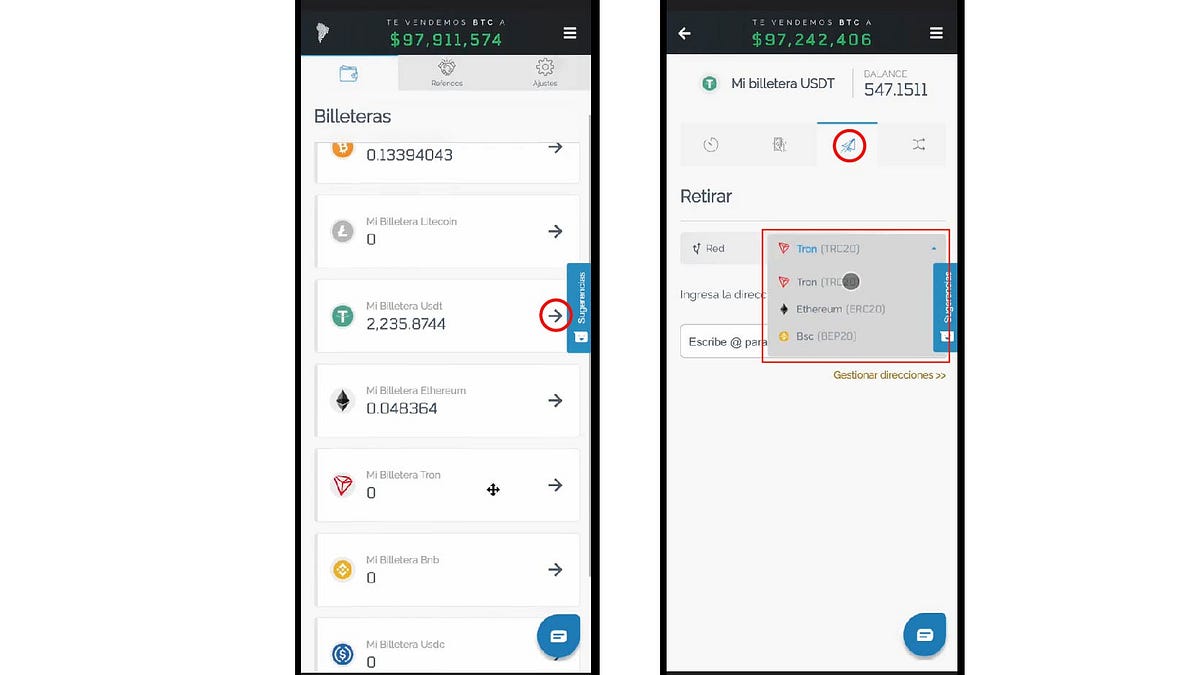 ¿Cómo realizar un retiro de USDT? | by Coinsenda | Medium