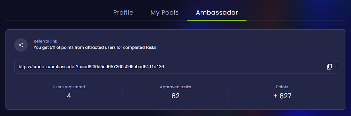 @Crodo_io Ambassador program. Ambassador Program | by Stirog2 | Medium