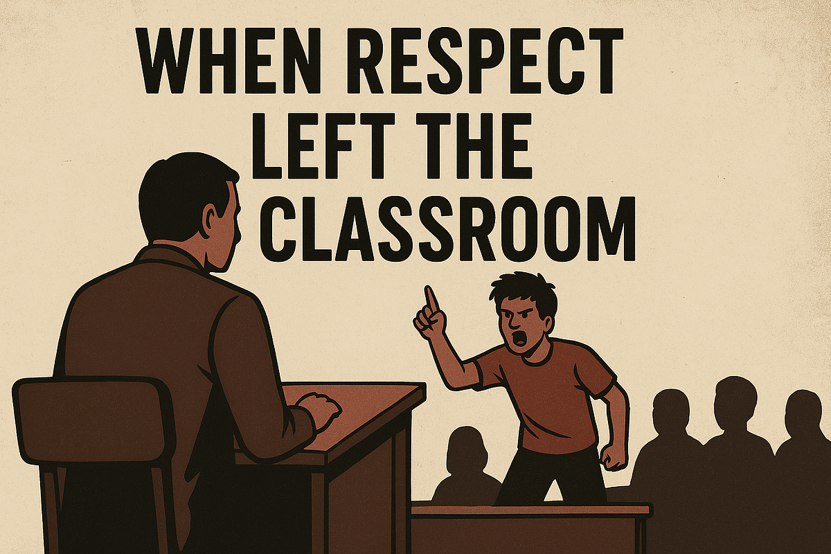 When Respect Left the Classroom. There was a time when schools were ...