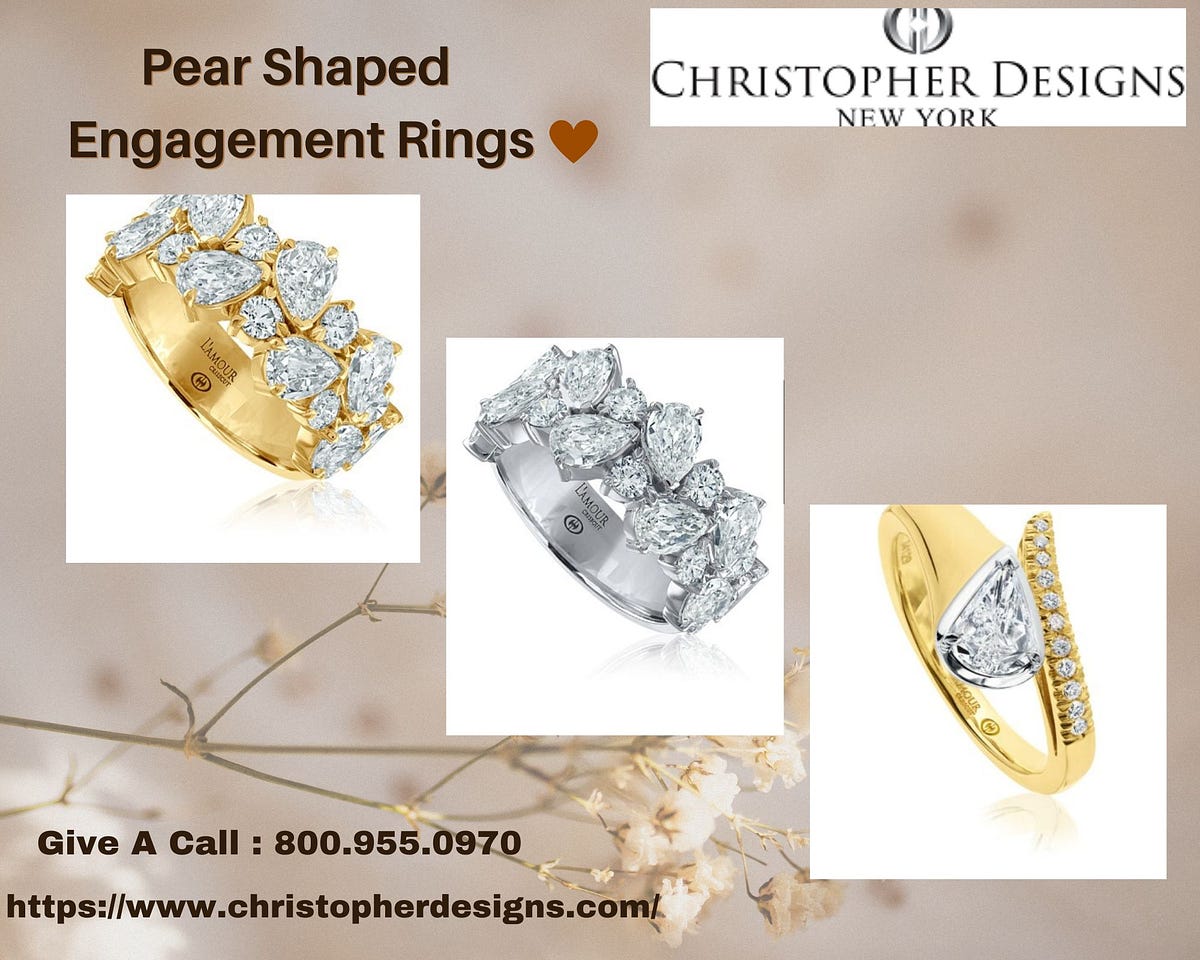 A beautiful pear shaped engagement rings at affordable price ...