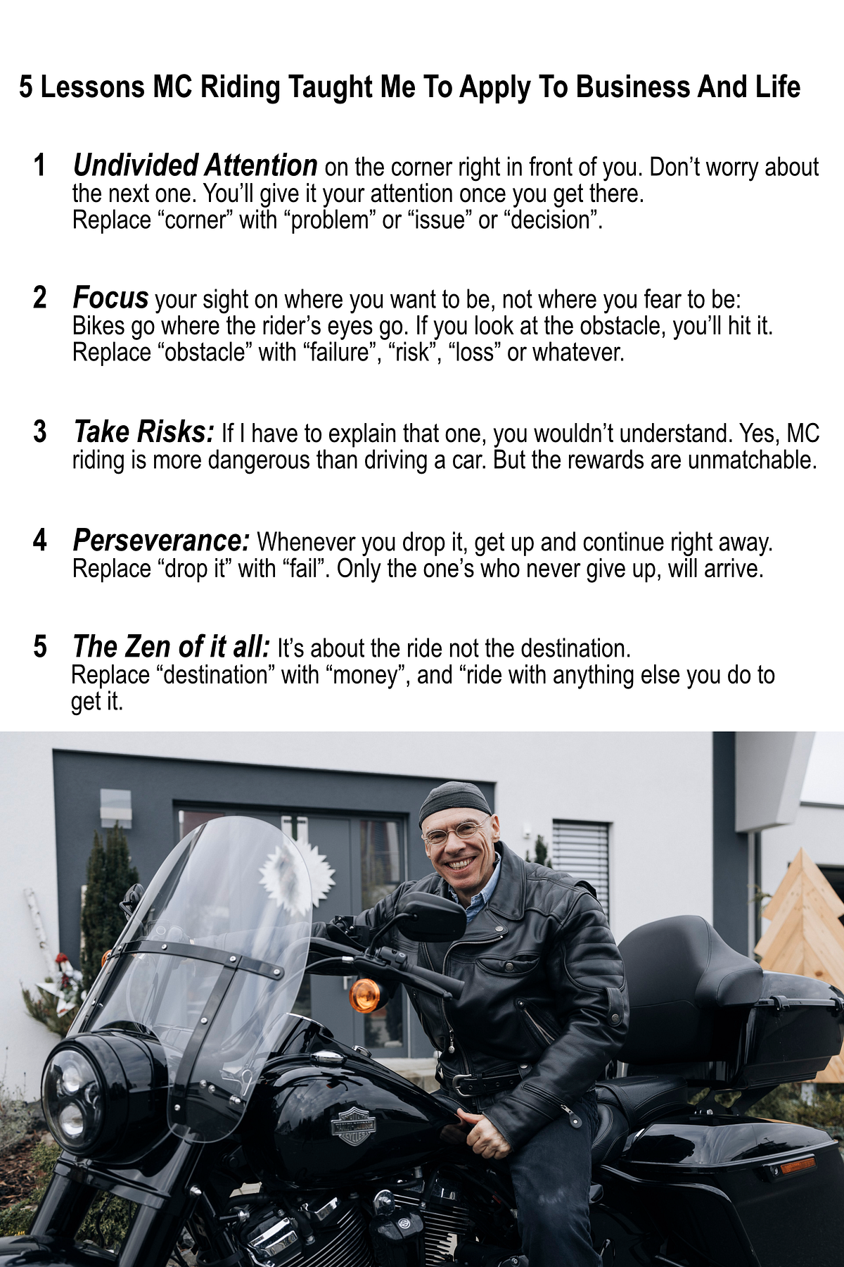 I Crashed My Harley — 5 Lessons I learned For Business And Life - Right ...