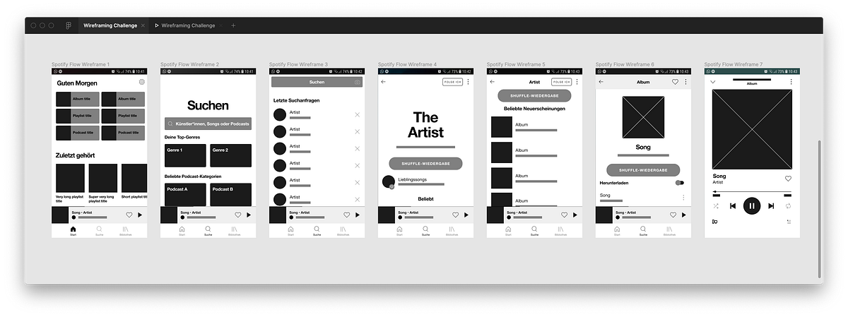Wireframing Challenge: Spotify. This project is a part of the Prework ...