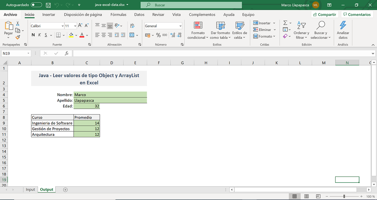 Java — Leer valores de tipo Object y ArrayList en Excel | by Marco ...