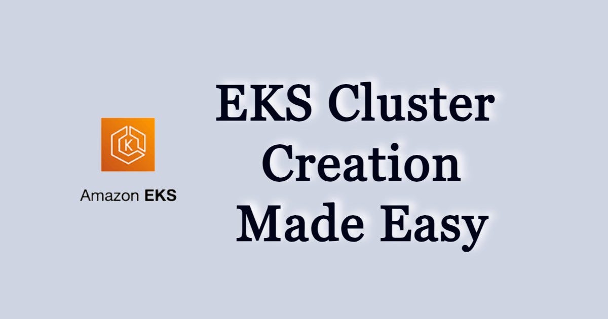 Prepare your new EKS cluster in 10 seconds | by Neeraj Baliyan | Medium