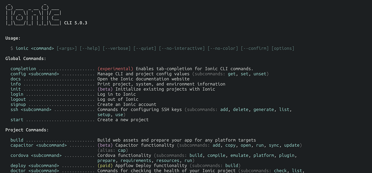 Ionic CLI, comando start. La CLI de Ionic es una aplicación que… | by Ovidio Jose Arteaga | Medium