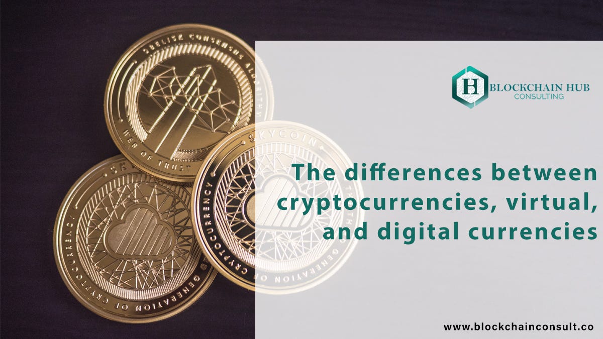 The differences between cryptocurrencies, virtual, and digital ...