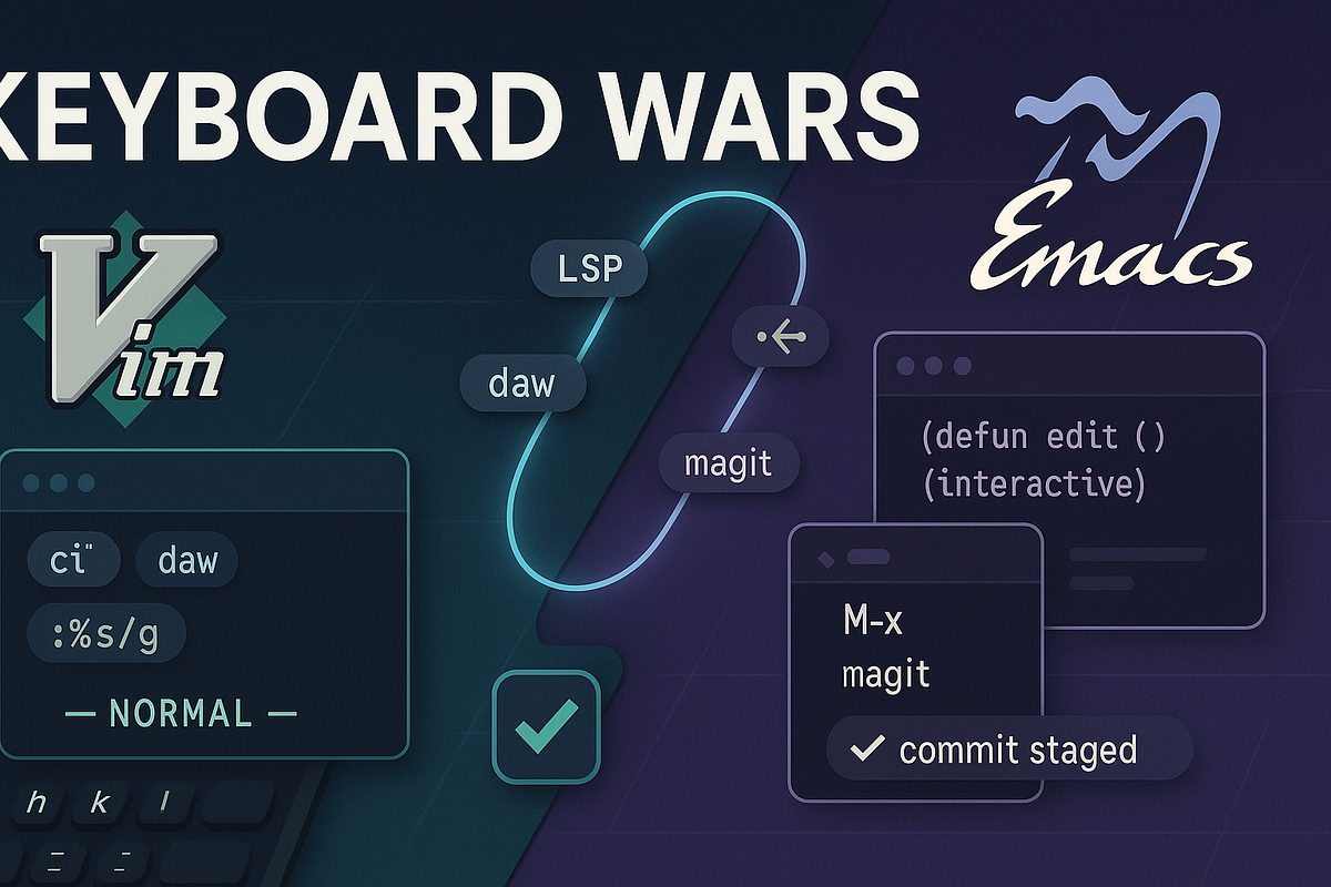 Keyboard Wars: Why Vim vs Emacs Won’t Die | by Modexa | Sep, 2025 | Medium