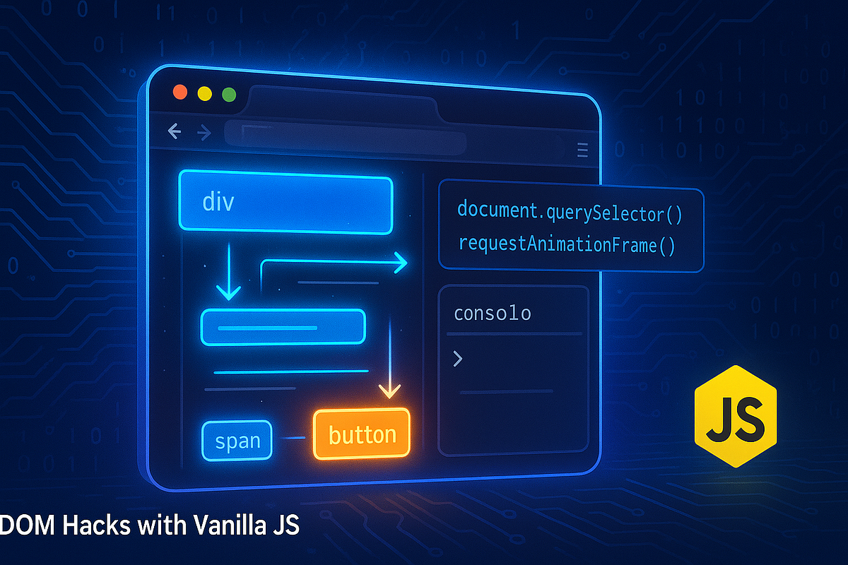 10 Powerful DOM Hacks with Just Vanilla JavaScript | by Hash Block | Aug, 2025 | Medium