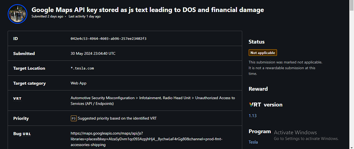 It’s $700. Bug people have reported many times on hacker1. | by Imran ...