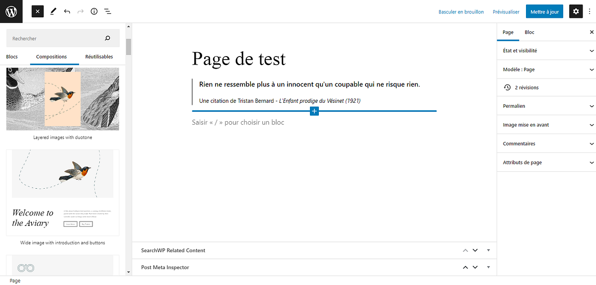 WordPress : Créer vos propres patterns avec Gutenberg | by Gregory ...