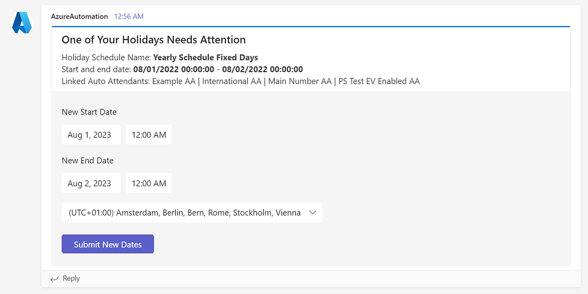 Automatically Notify Users to Update Teams Holidays for Next Year | by ...