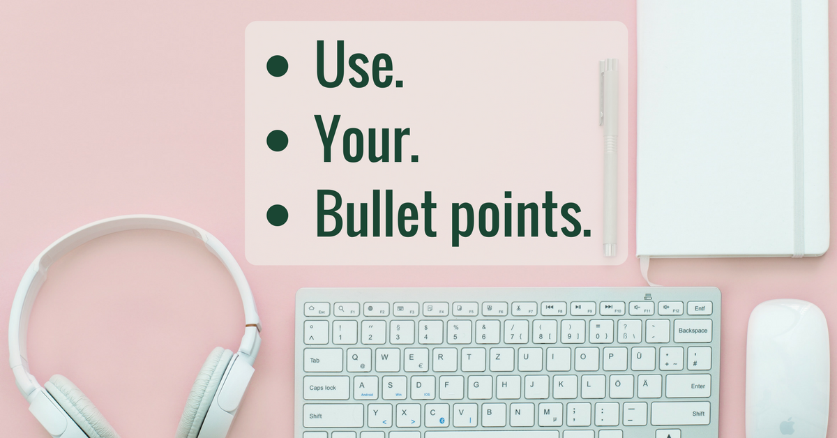 Blogging Tip: Bullet points are your best buddy | by Katherine Karaus ...