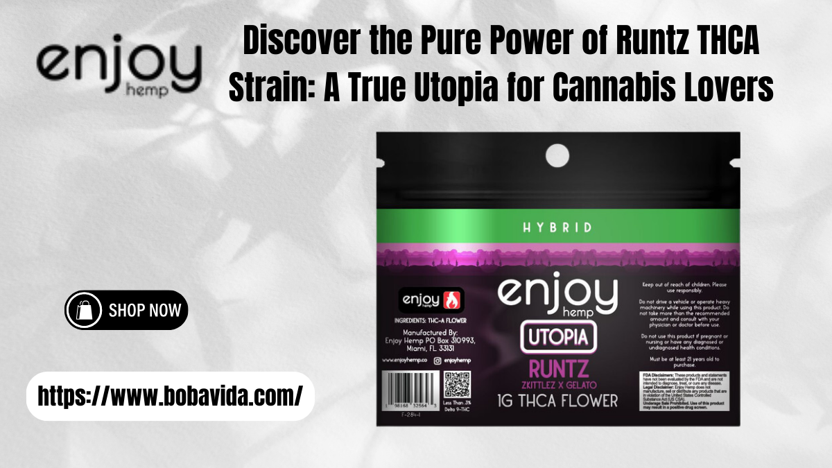 Runtz THCA Strain by Enjoy Hemp | Premium Utopia Flower | Medium