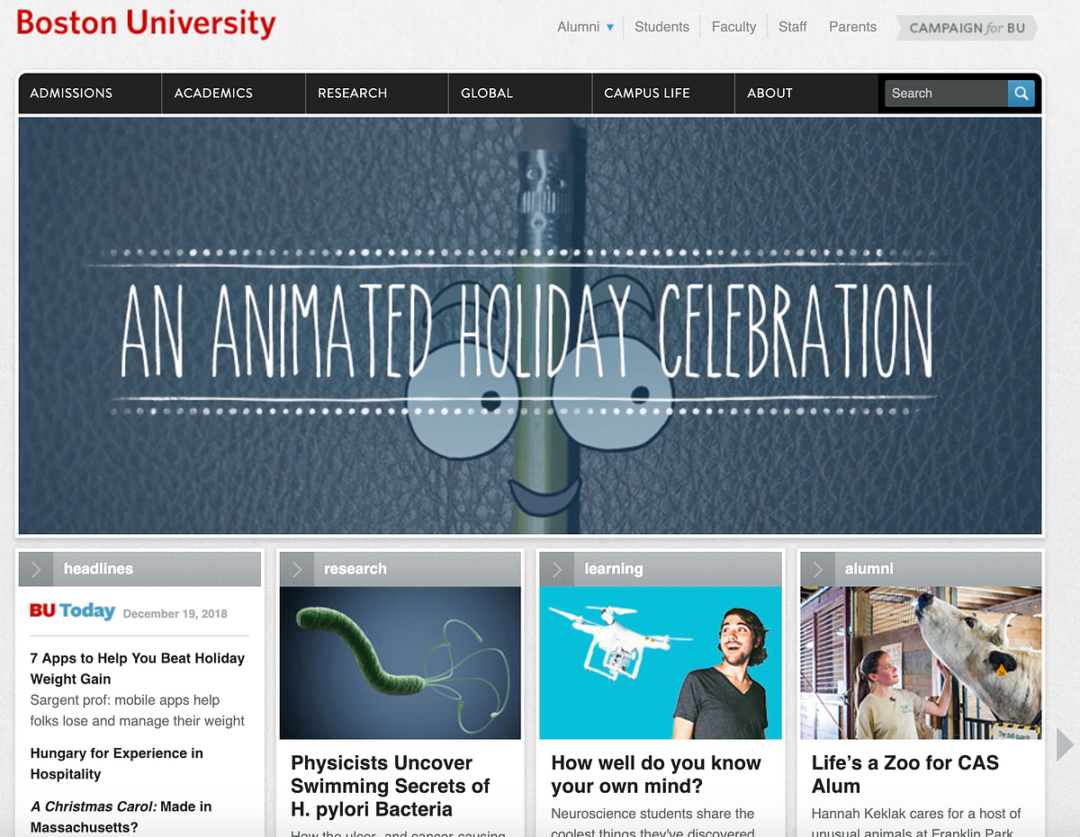 CASE STUDY & REDESIGN: Boston University | by Charlotte Botermans | Medium