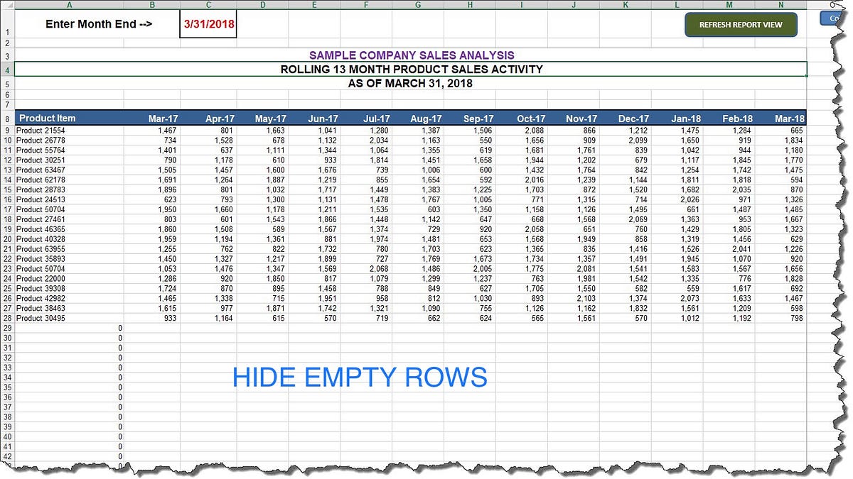 MS Excel Hide Rows Based On Cell Value Automation Tip By Don