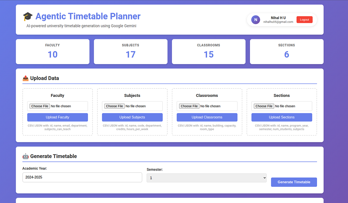 Building an Agentic Timetable Generator on Google Cloud | by Nihal H U ...