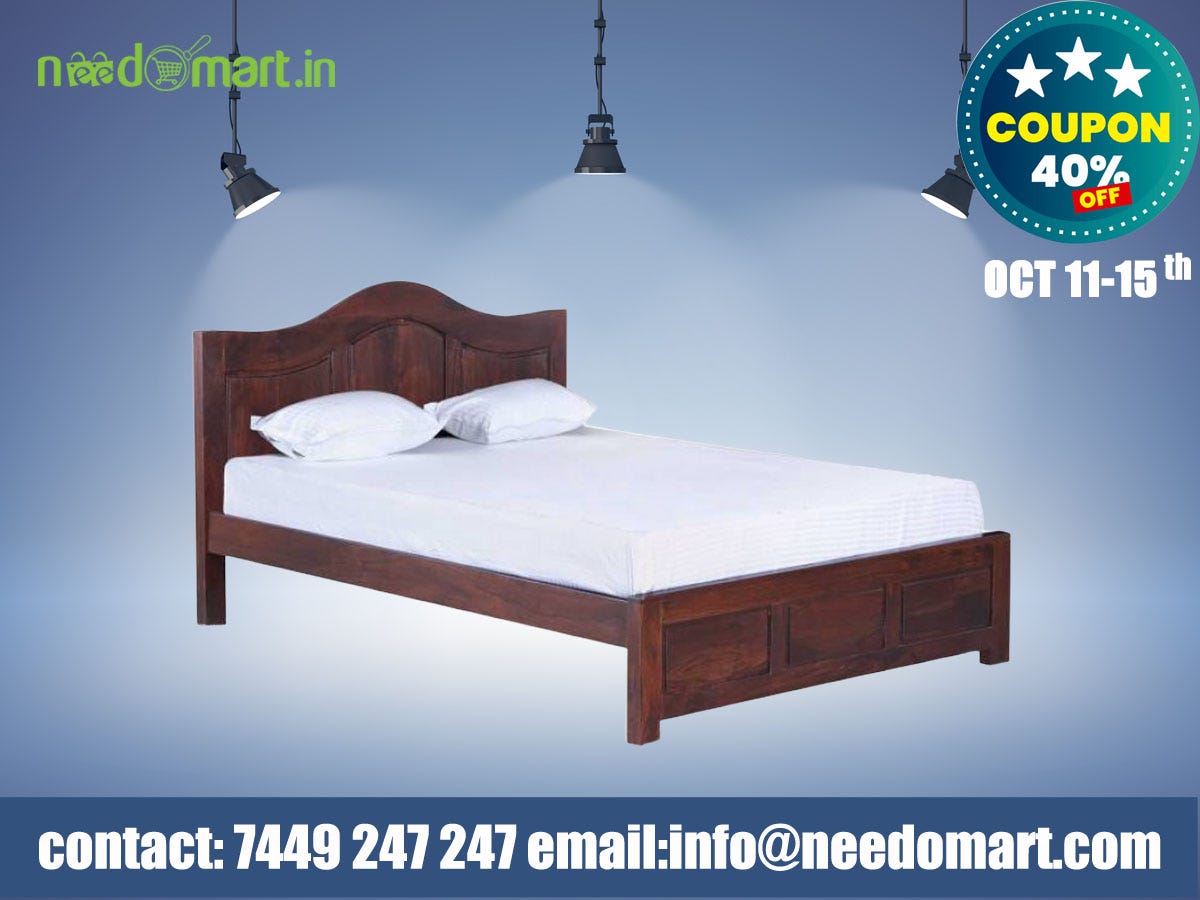Alias Bed Solid Wood Queen Bed | Needomart | by Needo Mart | Medium