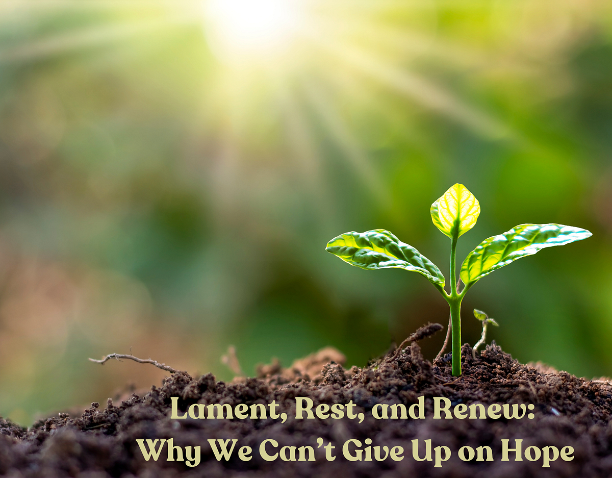 Lament, Rest, and Renew: Why We Can’t Give Up on Hope | by Nancy ...