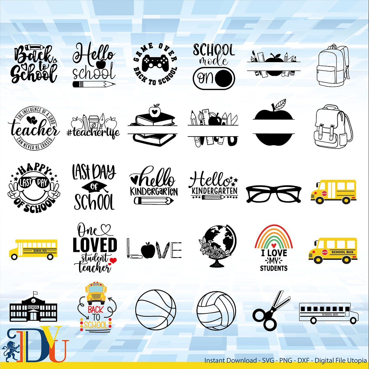 Free School Supplies SVG, Teacher SVG Bundle, Back to School SVG ...