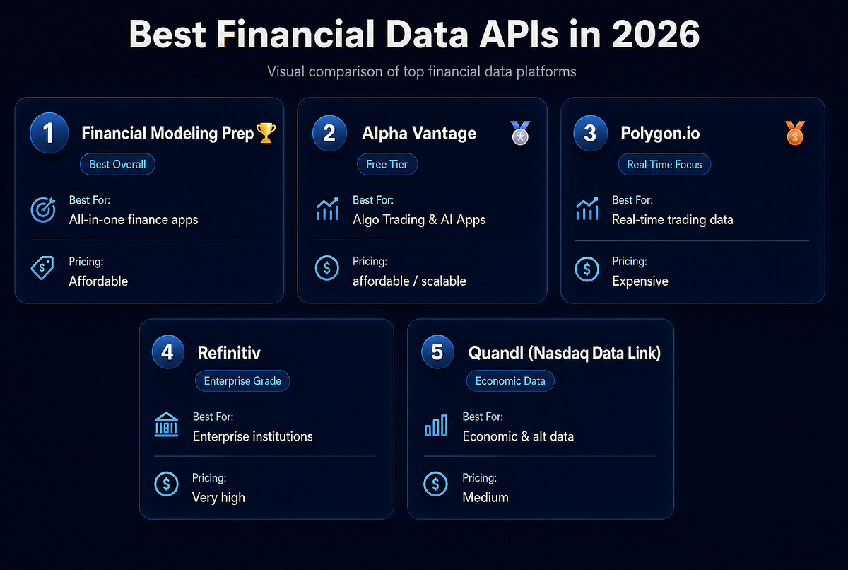 Best Financial Data APIs in 2026. As financial markets become more ...
