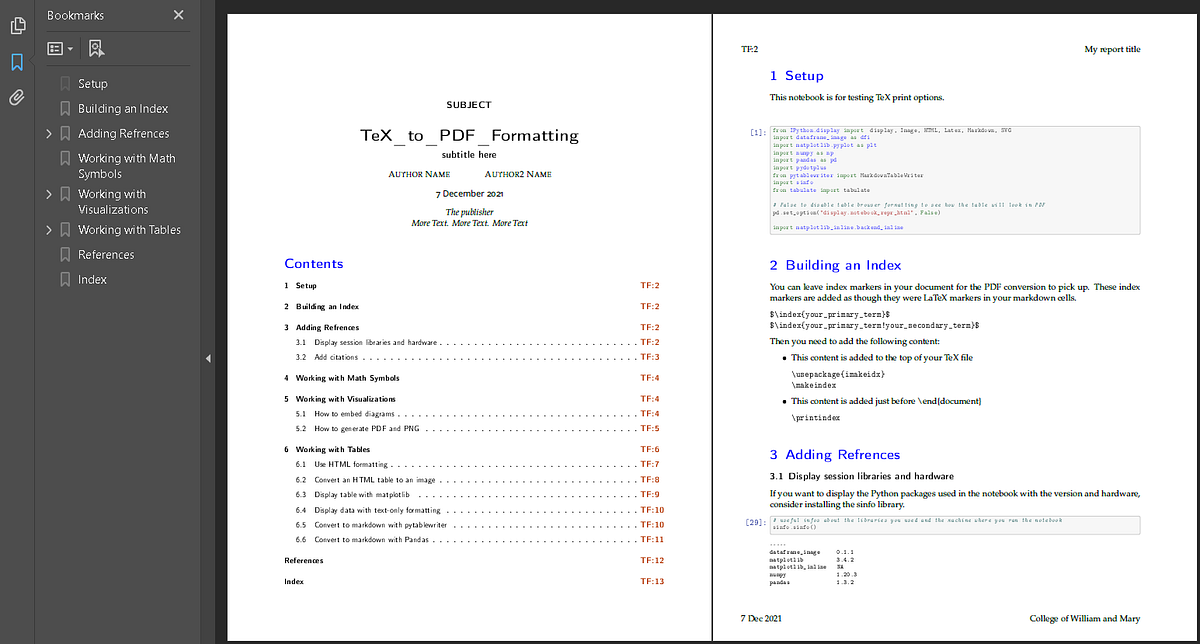 Make your Jupyter notebook a report-ready PDF | by Shawn Giese | Medium