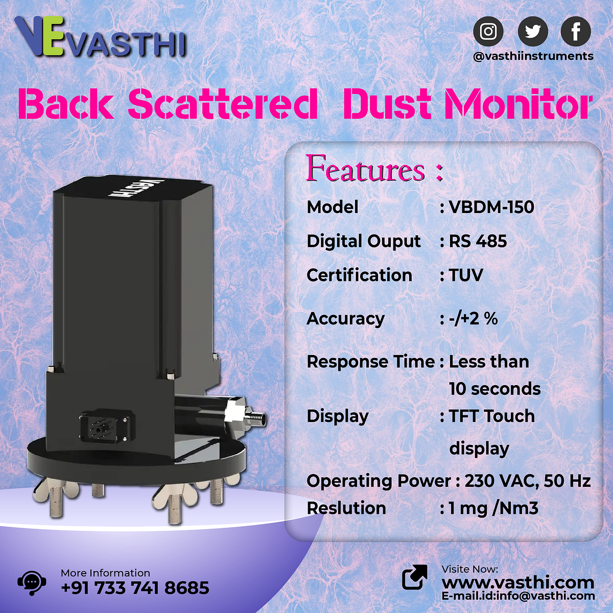 Back Scattered Dust Monitor | Vasthi Instruments - vasthi instruments ...