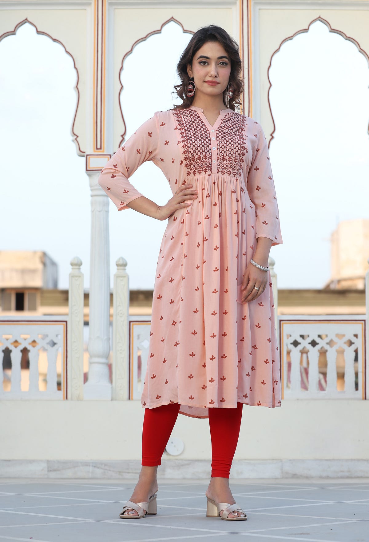 Stylish Stitch: Embroidery Kurta Collection for Women - Poshida - Medium