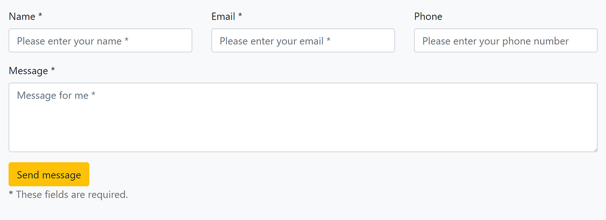 Bootstrap 4 Form Examples. Login, Contact, Payment, Register Forms ...