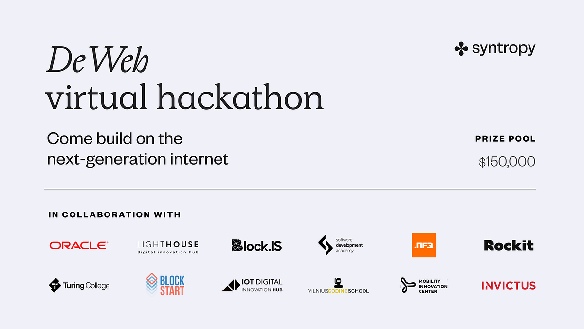 Announcing DeWeb Hackathon 2021. Come build on the next-gen internet and… | by Domantas Jaskunas ...