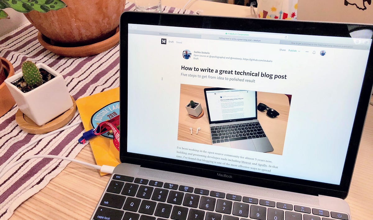 How to write a great technical blog post | by Sashko Stubailo | We’ve ...