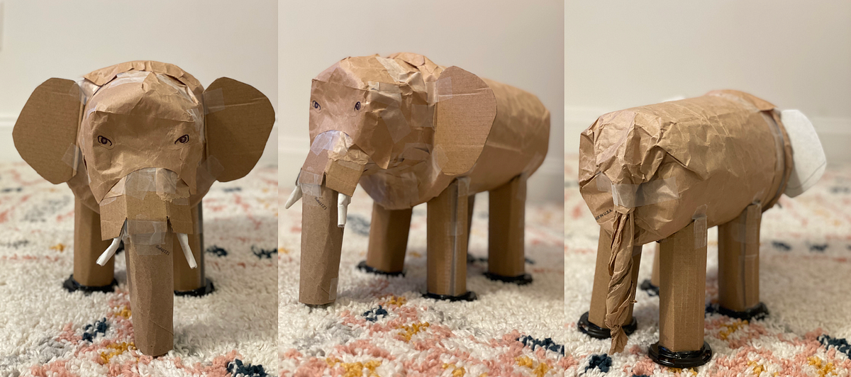 Prototyping an Indian Elephant with Trash | by Vasu Kuram | Ideation ...